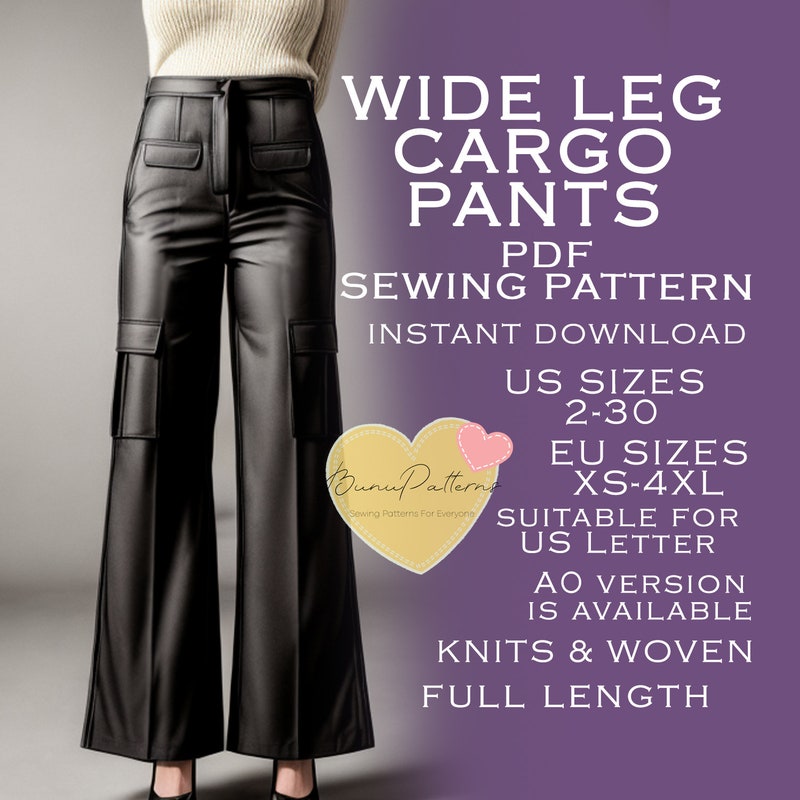 Cargo Pants Pattern - Etsy
