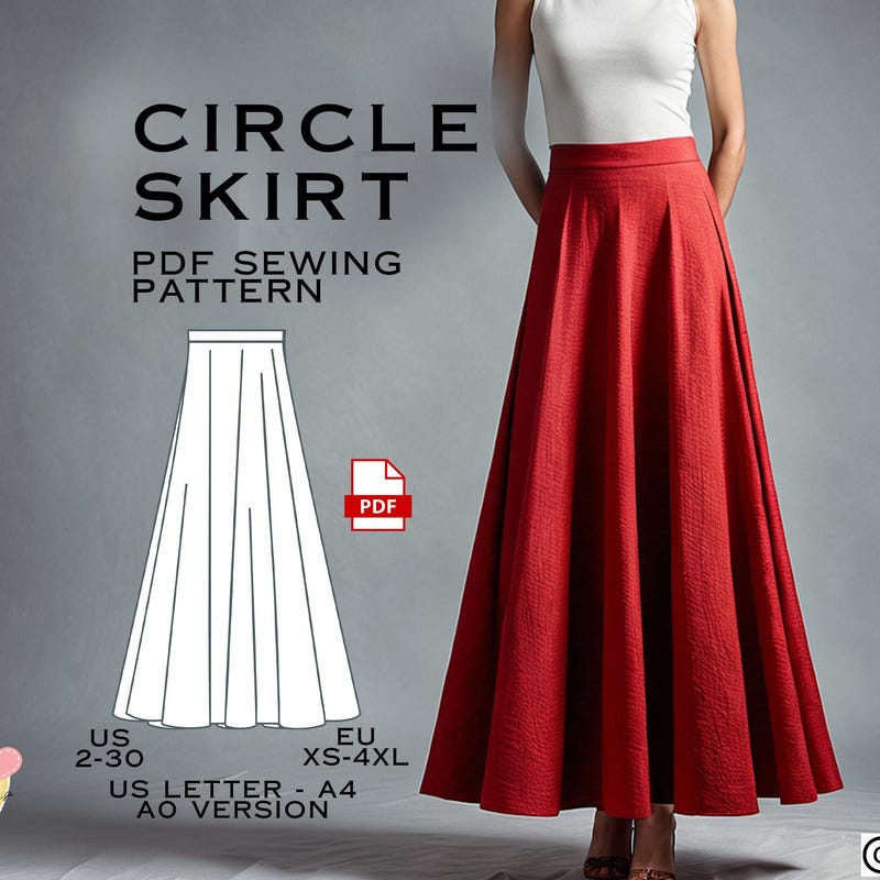 Winter Full Skirt Pattern - Etsy