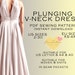 Plunging V Neck Dress Sewing Pattern, Prom Dress PDF Sewing Pattern ...