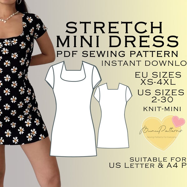Stretch Mini Skirt Pattern - Etsy