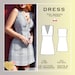 V Neck Dress Sewing Pattern, Above Knee Dress PDF Sewing Pattern ...