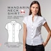 Mandarin Neck Shirt Sewing Pattern: Women's Blouse (US Sizes 2-30) (PDF ...