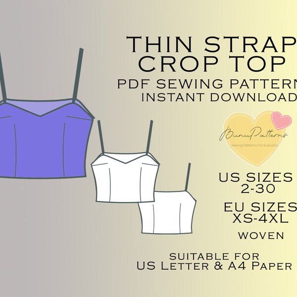 Spaghetti Strap Tank Top Pattern - Etsy