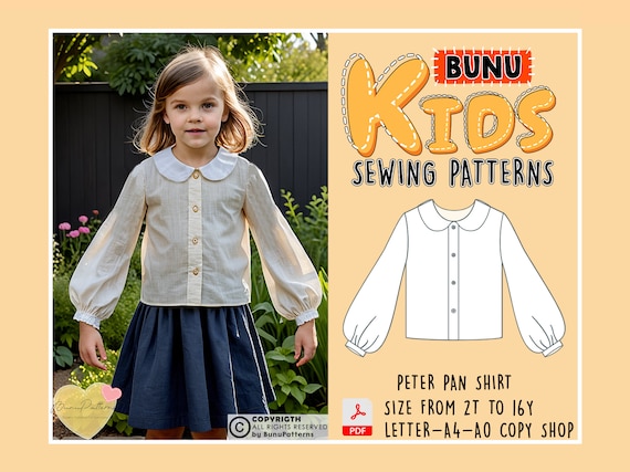 Peter Pan Collar Top Sewing Pattern Sudley Blouse & Elsewhere