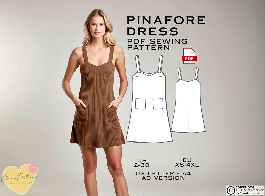Patron de couture robe chasuble à poches : femme grande taille (Patron ...