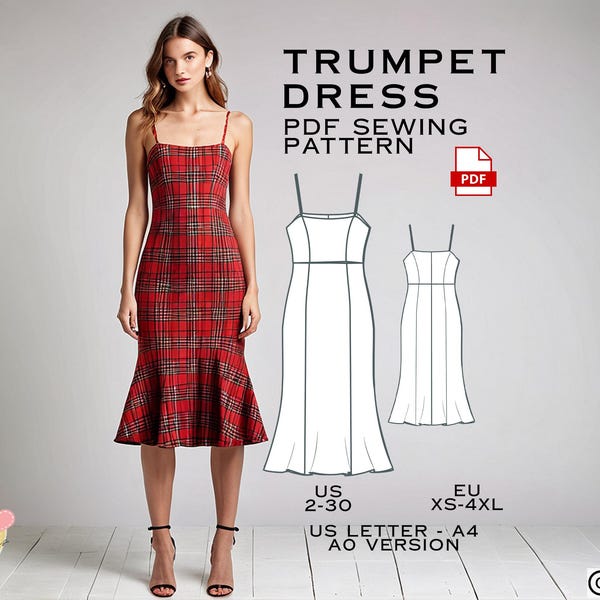 Chiffon Dress Pattern - Etsy