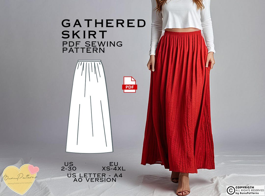 Full Length Skirt Sewing Pattern: Modest Plus Size (PDF Download) - Etsy