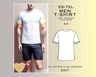 Men Short Sleeve Shirt Sewing Pattern, Man Pocket Shirt Sewing Pattern ...