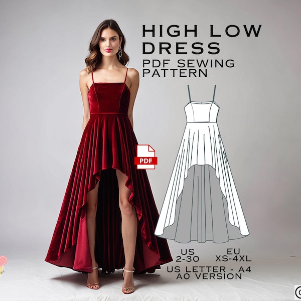 Hi Low Wedding Dress - Etsy