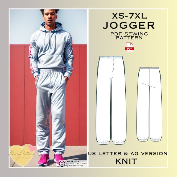 Plus Size Sweatpant Patterns - Etsy