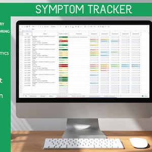 Symptom Tracker, Pain Tracker, Symptoms Journal, Chronic Illness ...