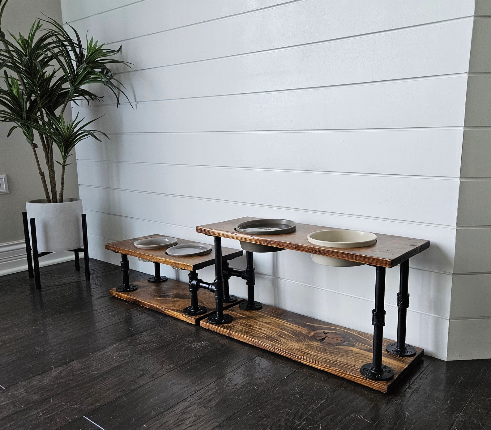 Elevated Dog Bowl Platform Stand | Raised Feeding Station (bowls ...