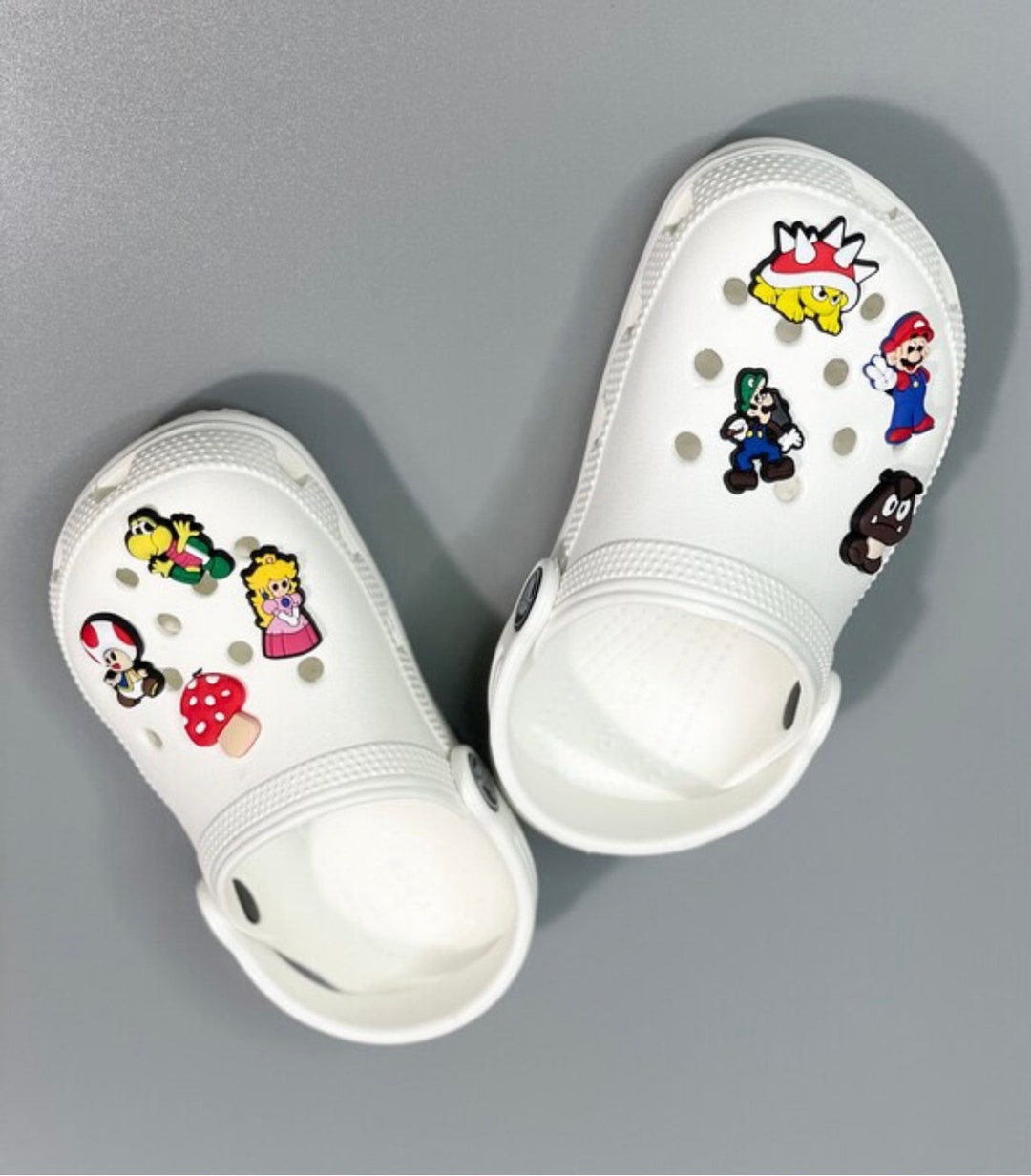 Super Mario Inspired Crocs Charms. Mario, Luigi, Princess Mushroom ...