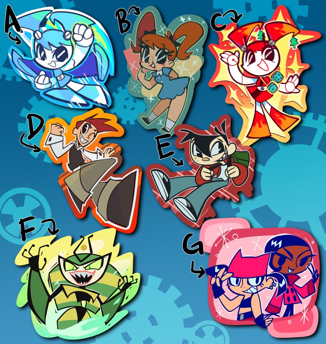 Teenage Robot Stickers - Etsy