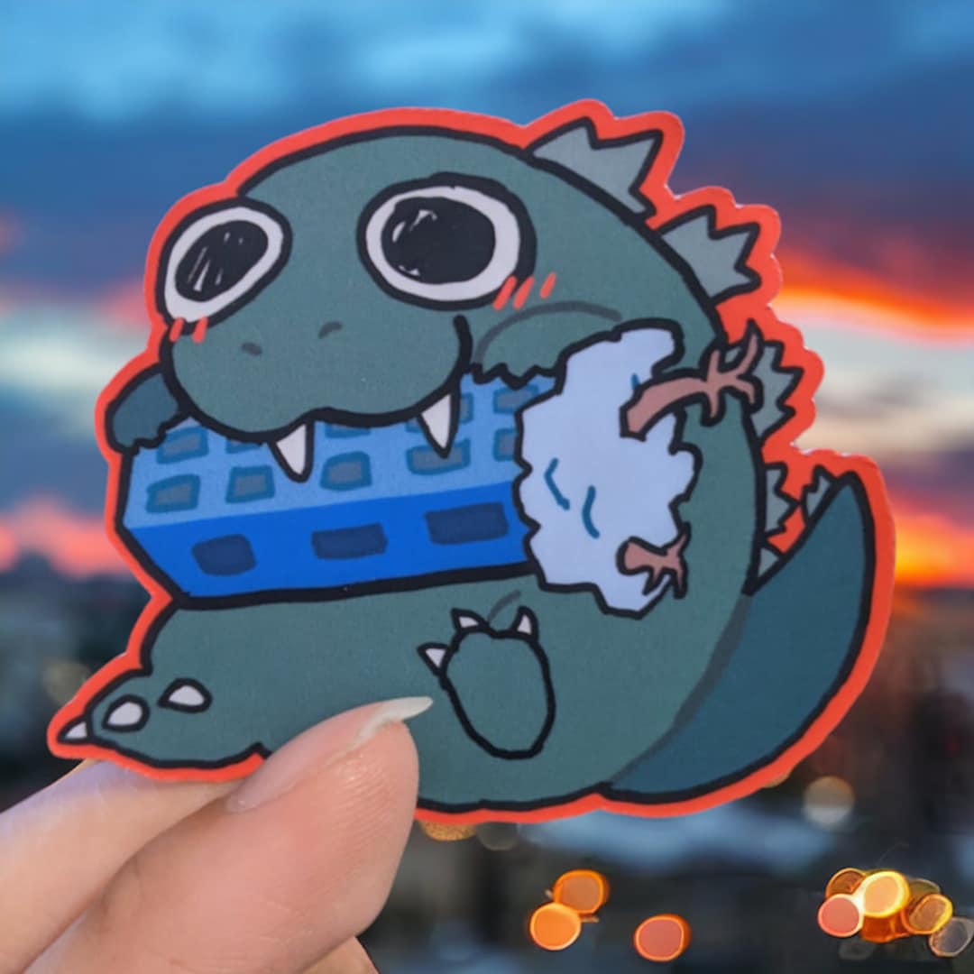 Tiny Terror - Monster Chibi Vinyl Sticker - Etsy