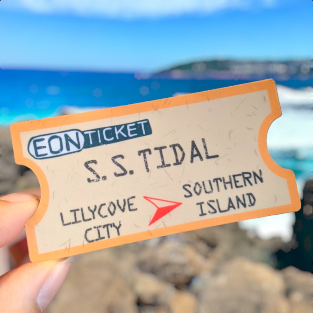 S.S. Tidal Eon Ticket - 2 Inch Wide Vinyl Sticker - Etsy