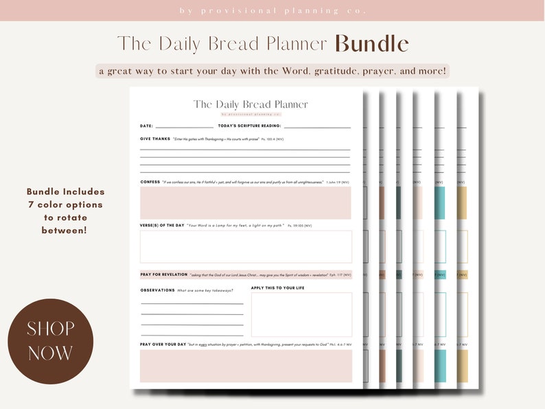 The Daily Bread Planner Pdf Printable Digital Download for Goodnotes ...