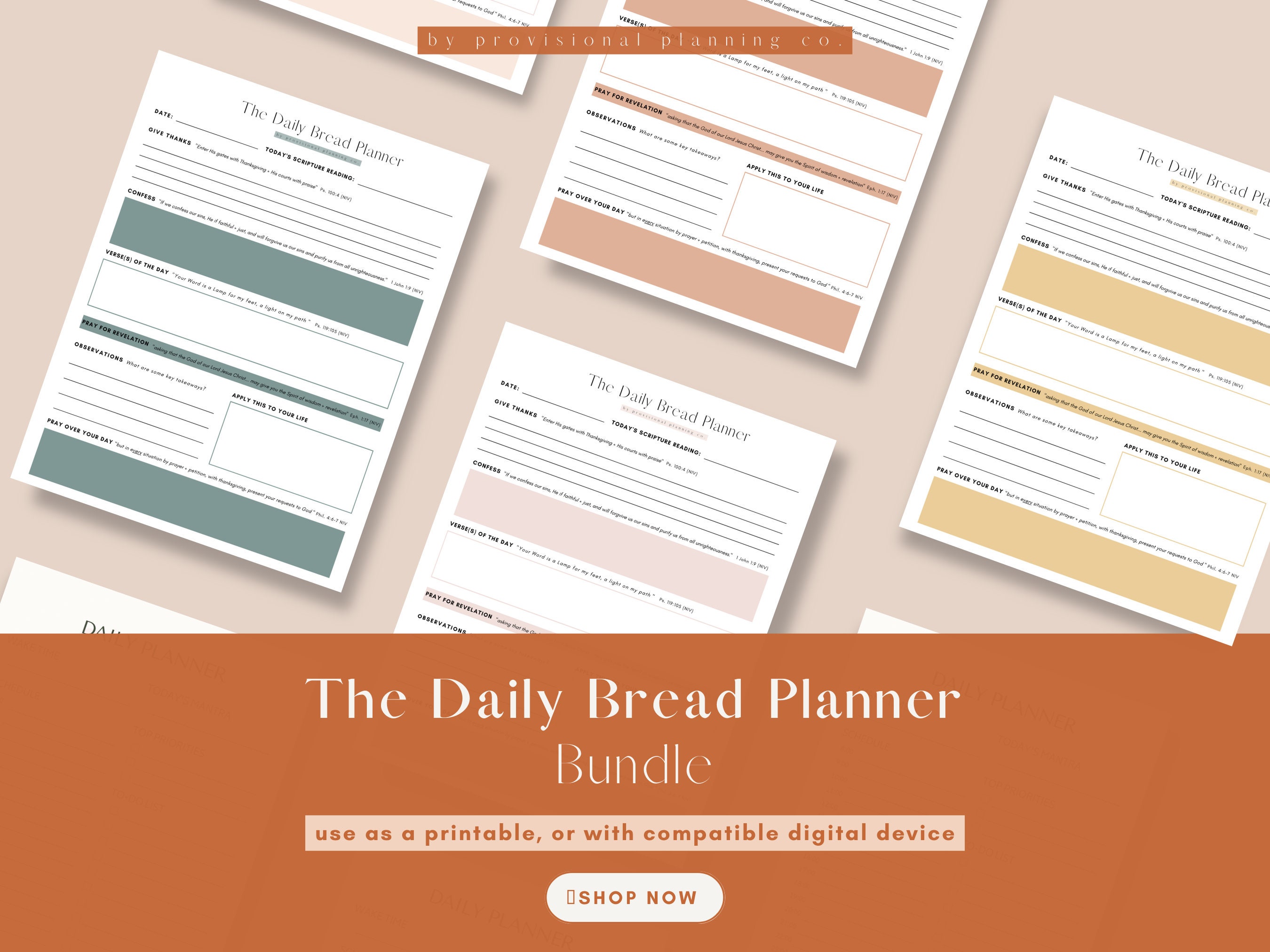 The Daily Bread Planner Pdf Printable Digital Download for Goodnotes ...