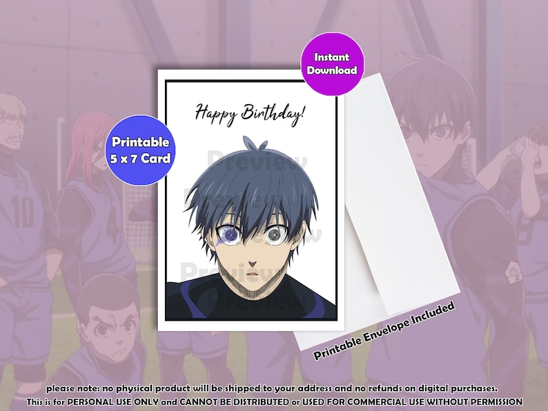 Happy Birthday isagi Digital Instant Download - Etsy