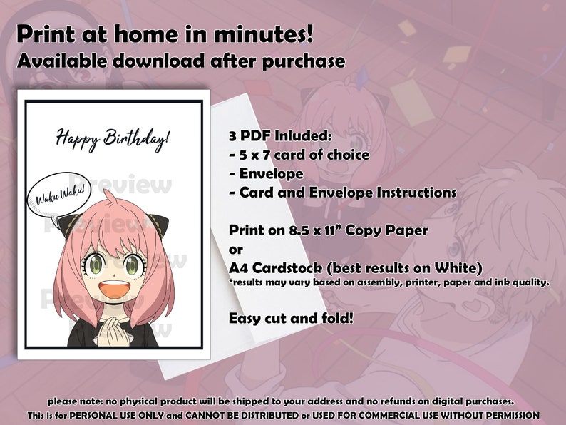 Happy Birthday "isagi" - Digital Instant Download Card, Printable Anime ...