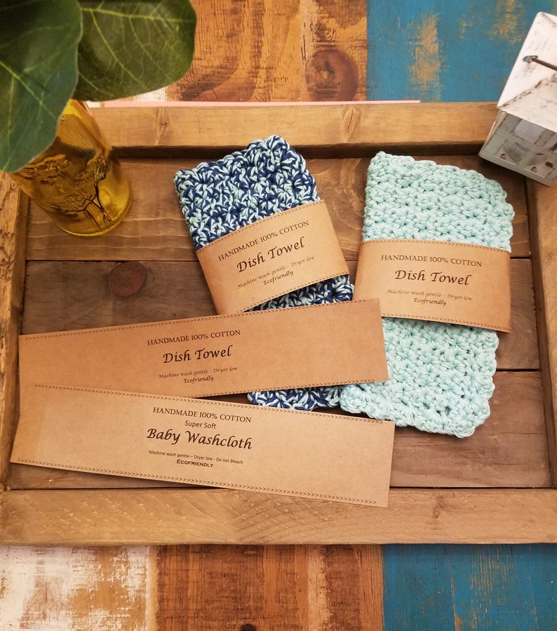 PRINTABLE Farmhouse Baby Washcloth & Dishcloth WRAP Labels, DIY, Baby ...