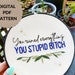 Crazy Ex-girlfriend "you Ruined Everything" Lyrics Hand Embroidery ...