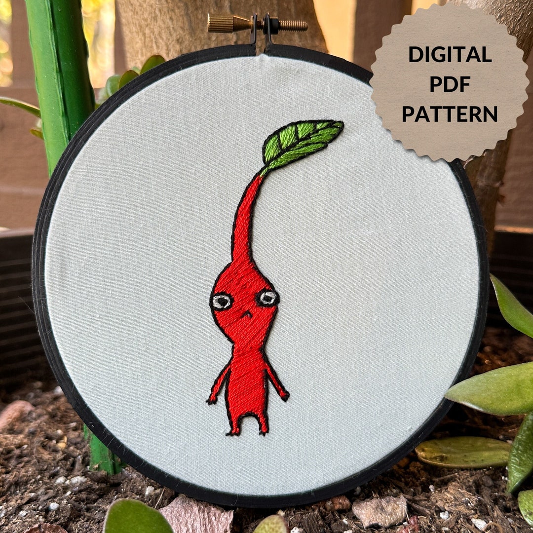 Red Pikmin Embroidery Pattern | DIY Hand Stitch (PDF Pattern) - Etsy Canada