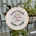 Live Laugh Toaster Bath Hand Embroidery Sign DIY Customizable Pattern ...