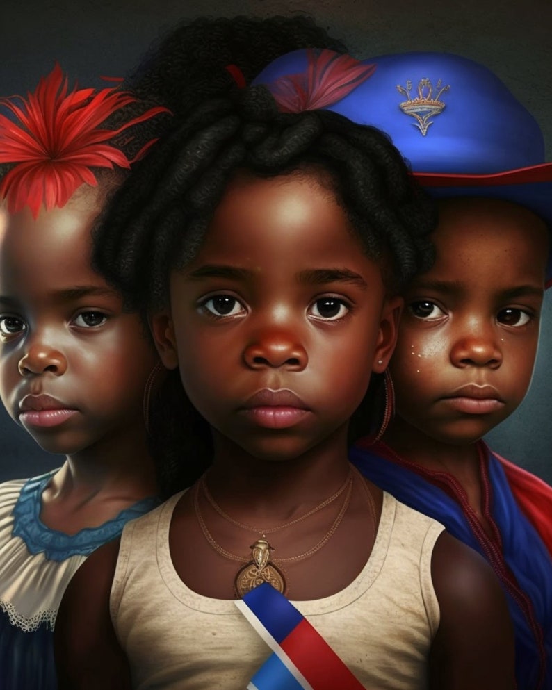 Original Ai-art Young Revolutionaries in Haiti Series 5, Printable and ...