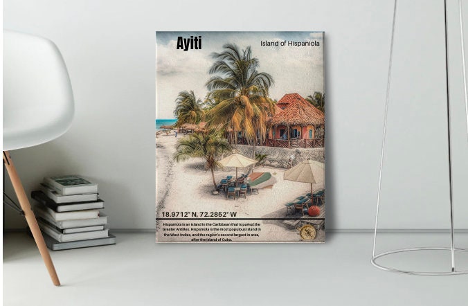 Digital Oil Paint, Haiti Print, Haiti Wall Art, Haiti Poster, Haiti ...