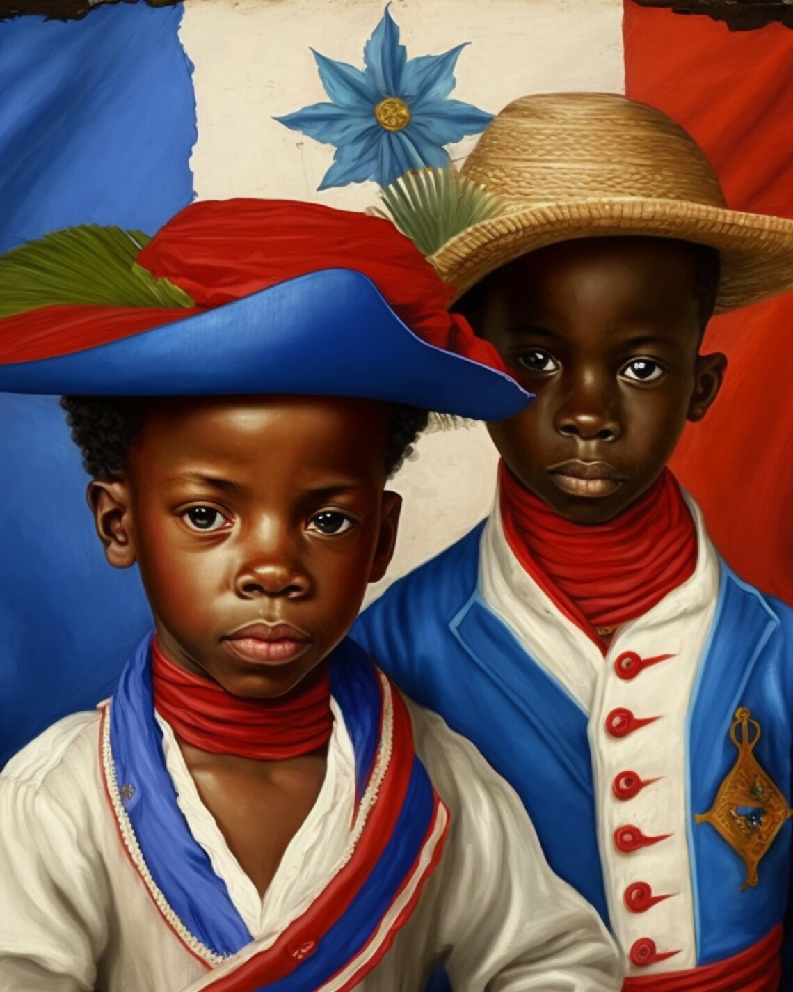 Original Ai-art Young Revolutionaries in Haiti Series 5, Printable and ...
