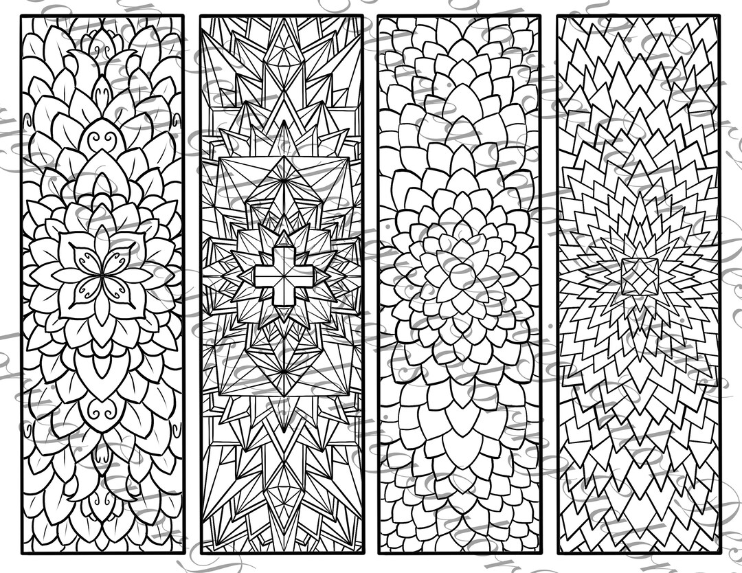 Bookmark Coloring Page, Mandalas - Etsy