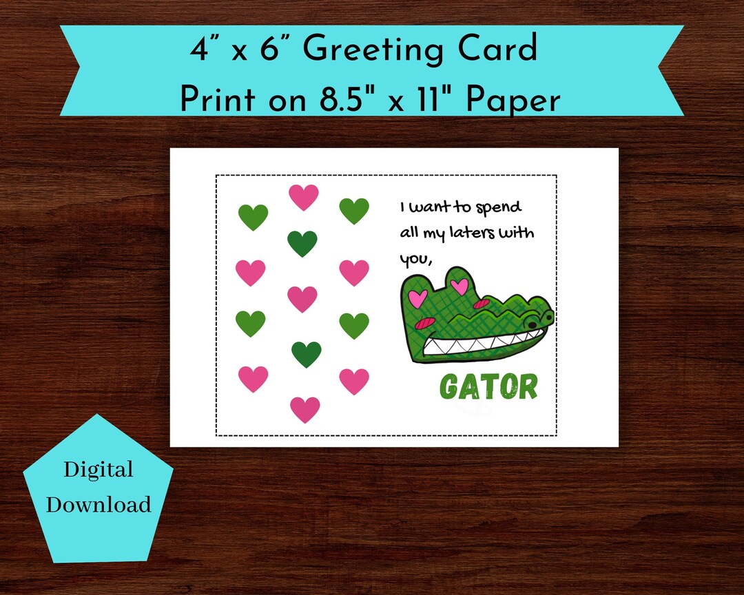 Later Gator Greeting Card - Etsy