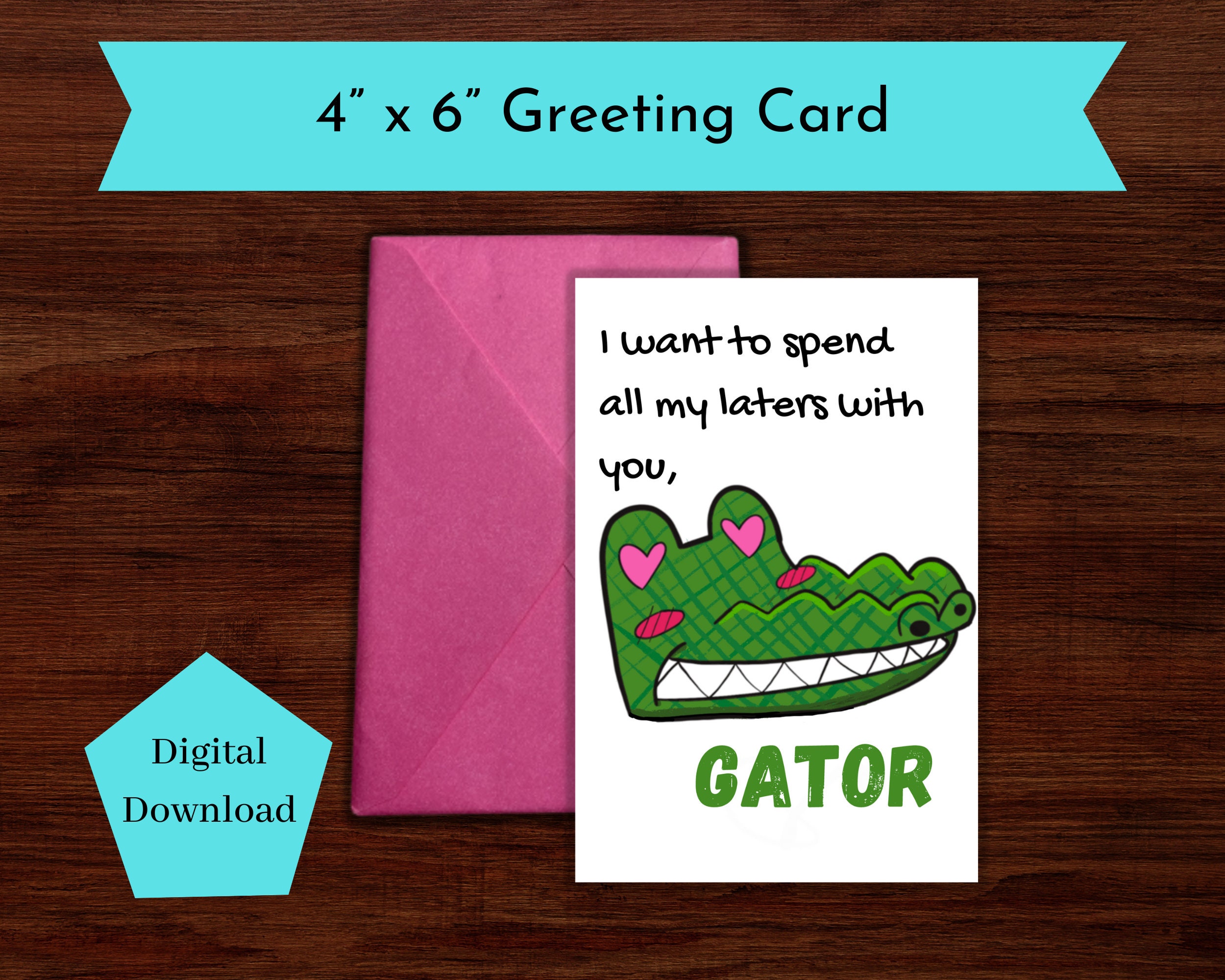 Later Gator Greeting Card - Etsy