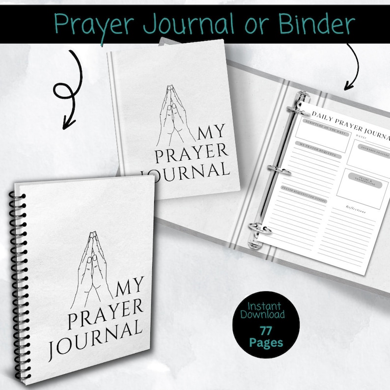 Prayer Journal Worship Notes Daily Bible Devotional Planner - Etsy