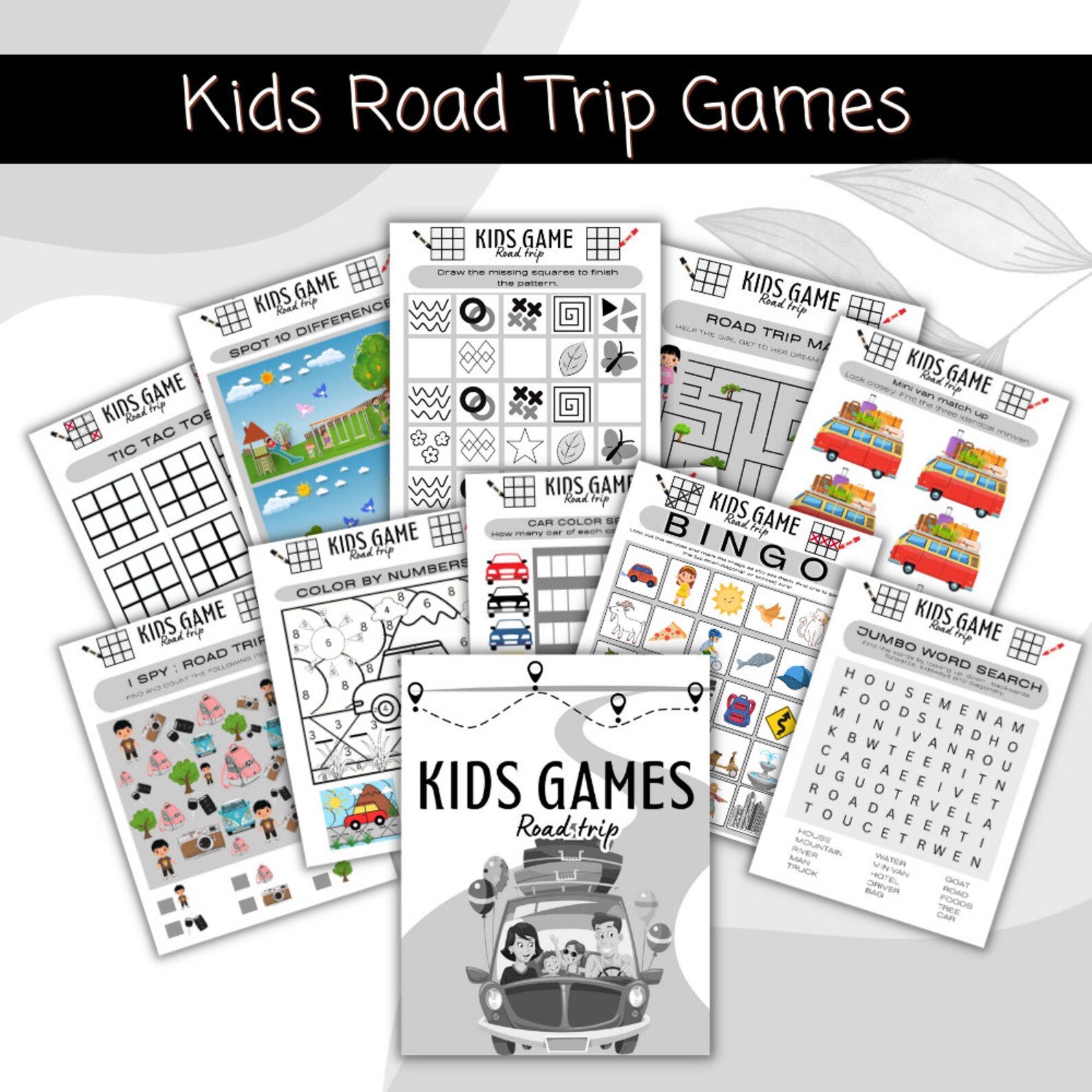 Road Trip Planner Printable Travel Planner Packing List Vacation ...