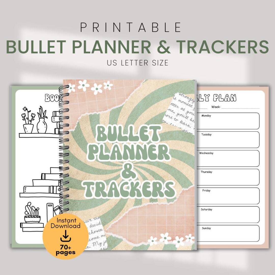 Printable Bullet Journal Bujo Journal Daily Weekly Monthly Templates ...