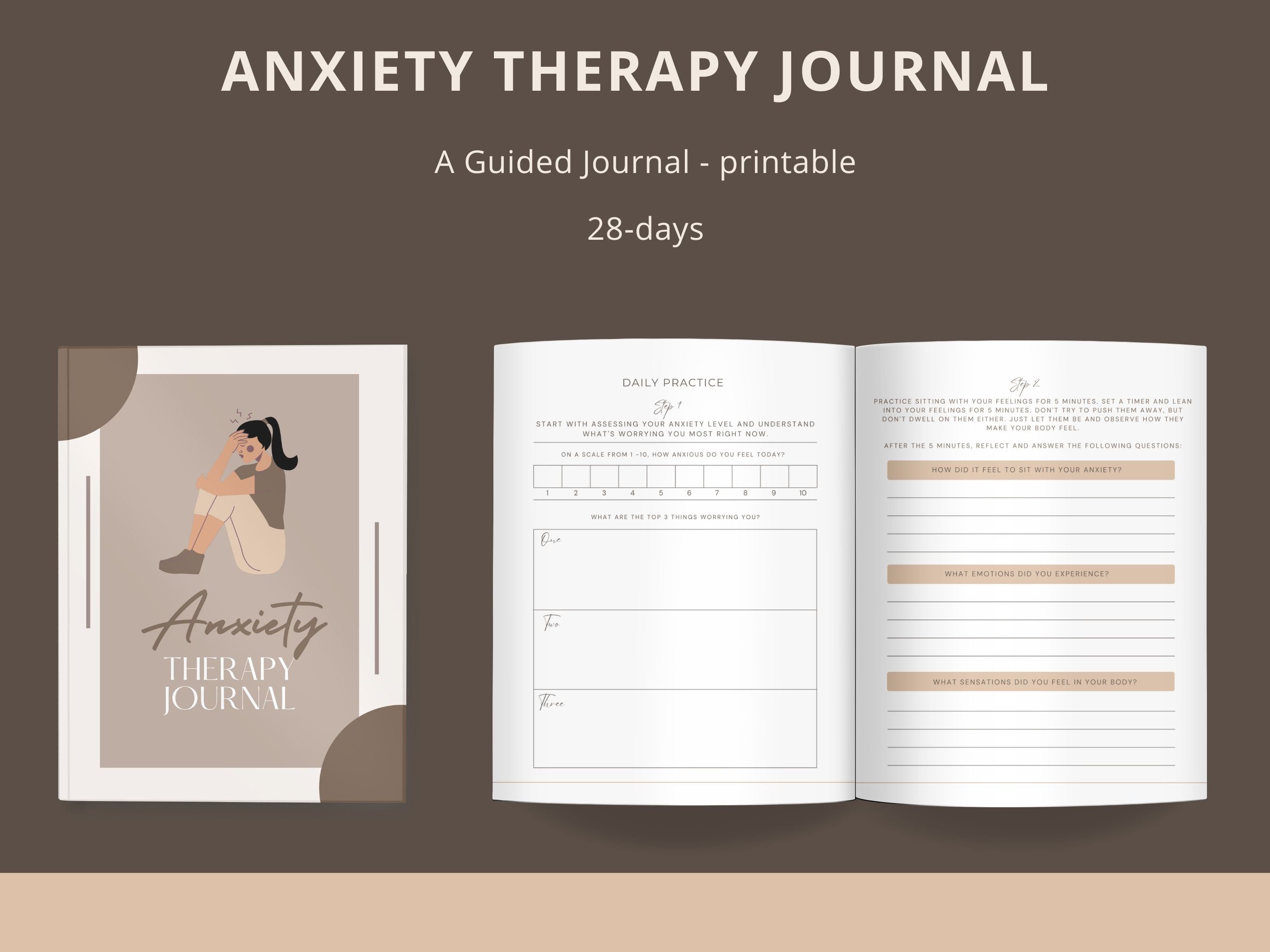 Anxiety Journal, Anxiety Exercises, Printable Journal, Journal for ...