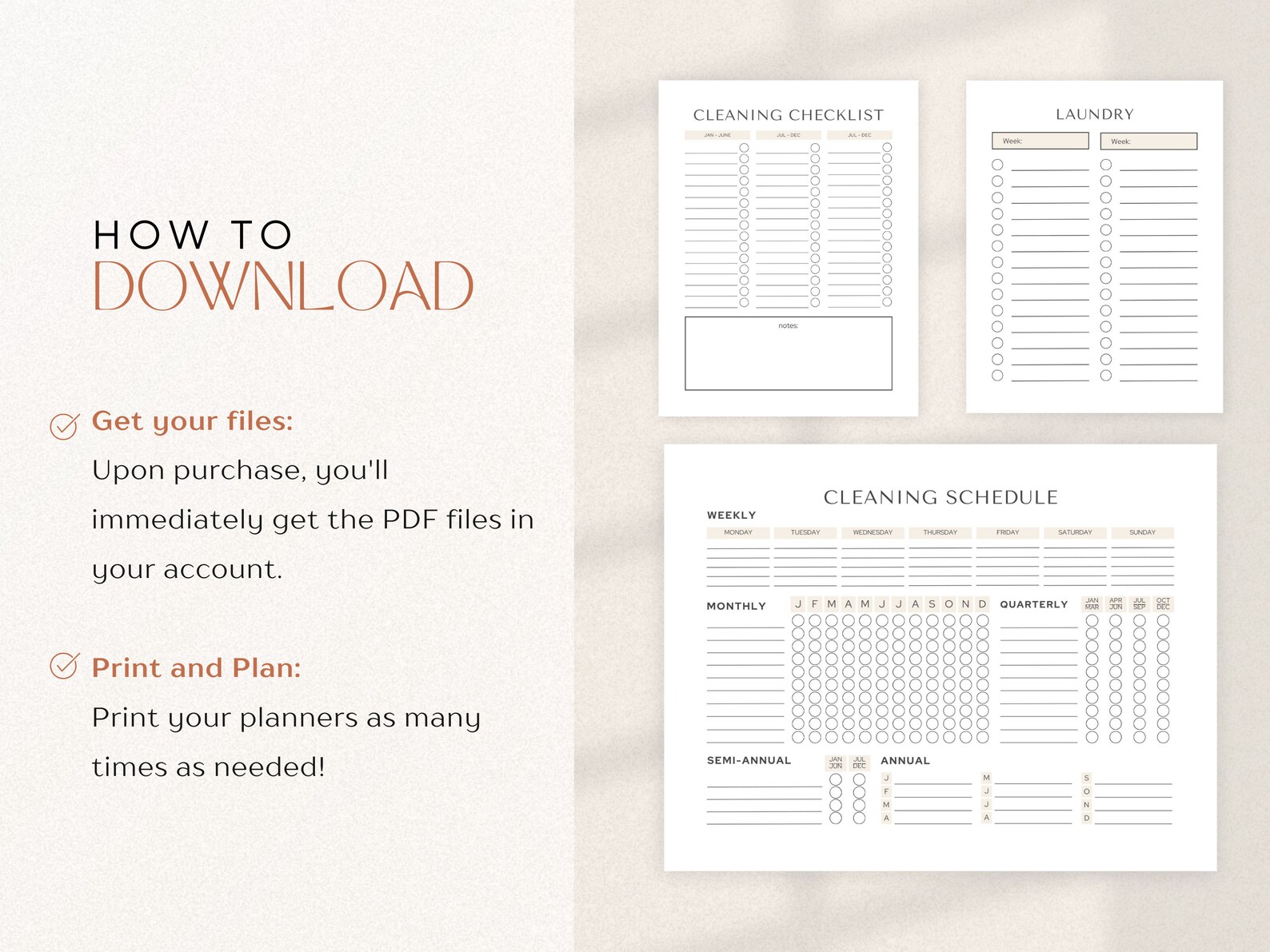 Cleaning Schedule Printable House Cleaning Planner Weekly Cleaning ...