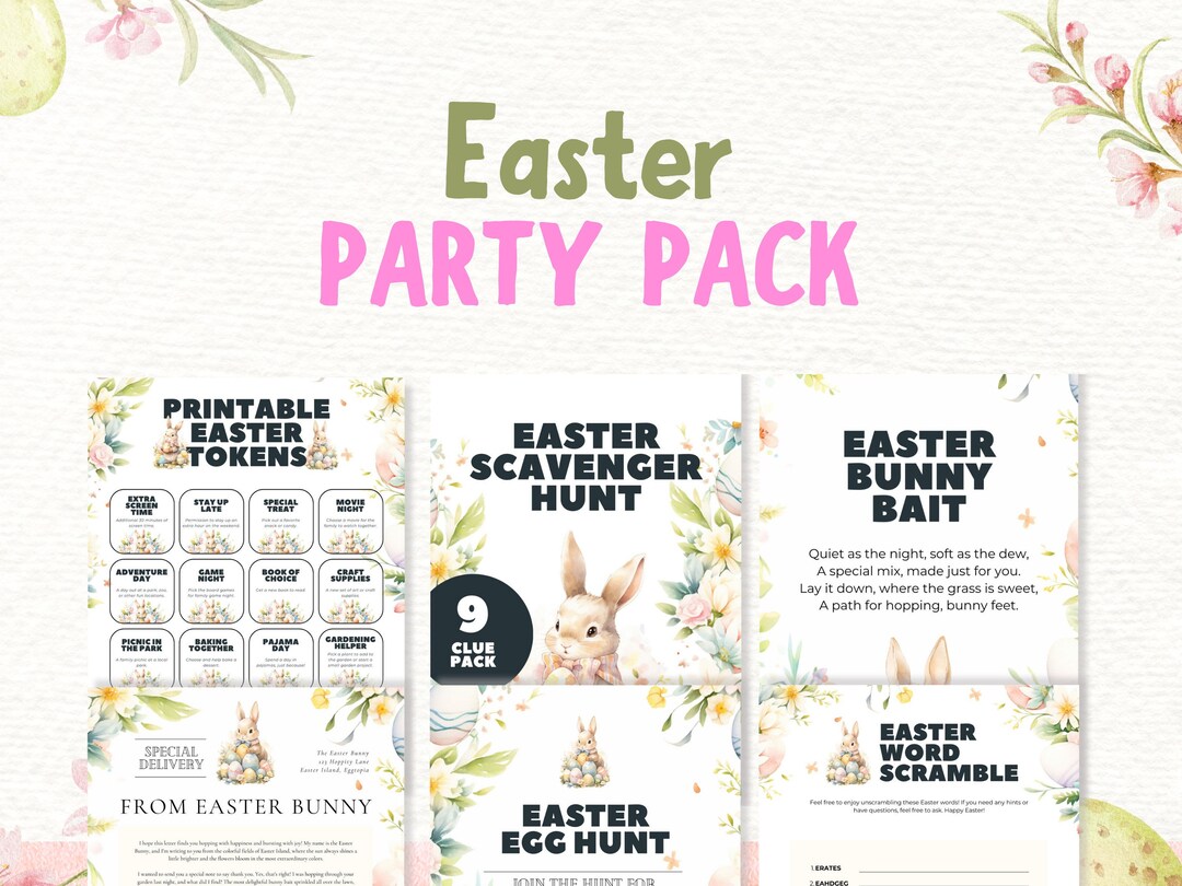 Printable Easter Party Templates, Easter Games for Family, Easter ...