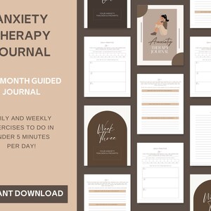 Anxiety Journal, Anxiety Exercises, Printable Journal, Journal for ...