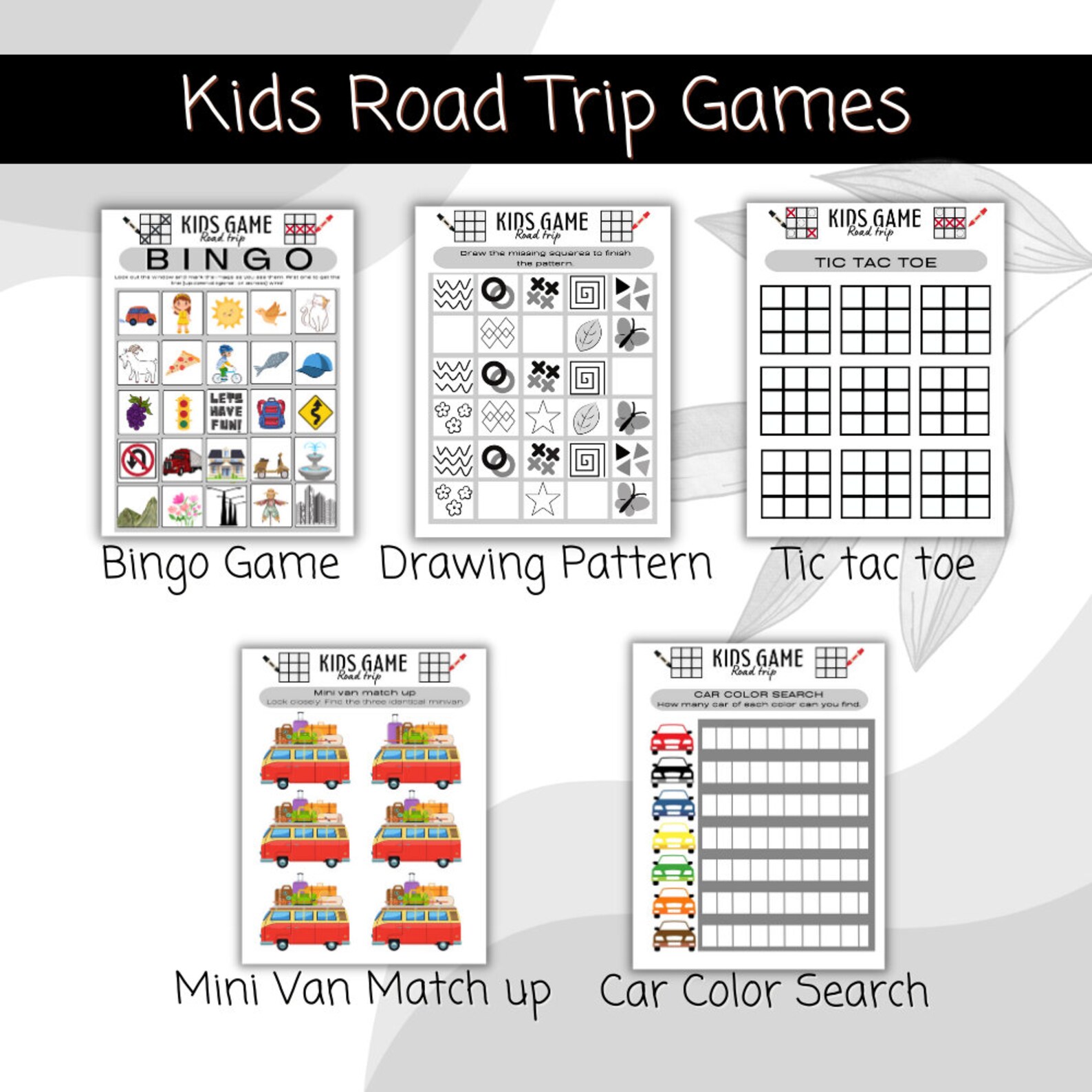 Road Trip Planner Printable Travel Planner Packing List Vacation ...
