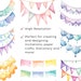 Watercolor Ribbon Banner Clipart Set, Party Invitation, Baby Shower ...