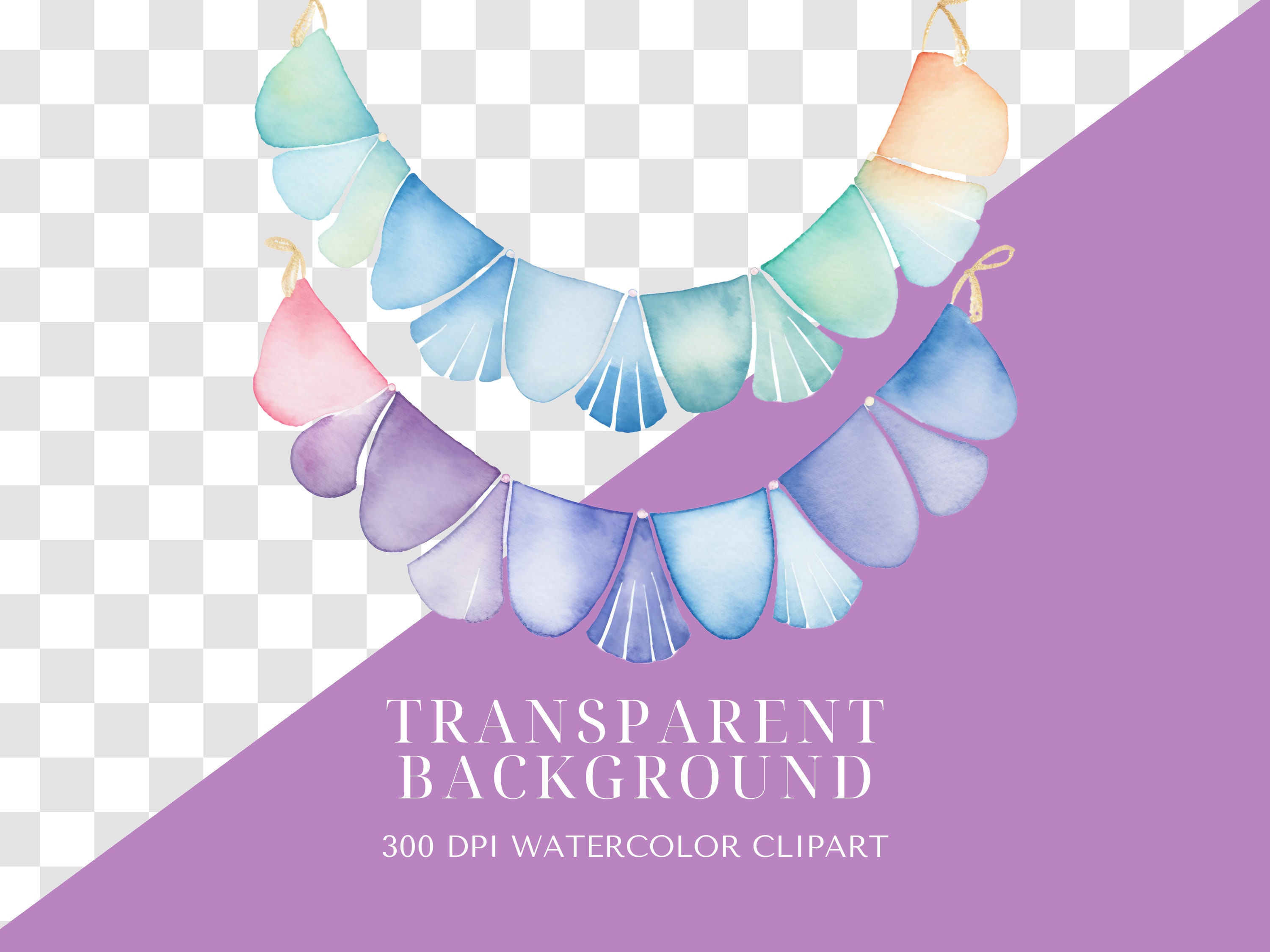 Watercolor Ribbon Banner Clipart Set, Party Invitation, Baby Shower ...