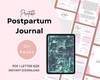 Prayer and Wellness Postpartum Journal | 6 Week | Printable Journal ...