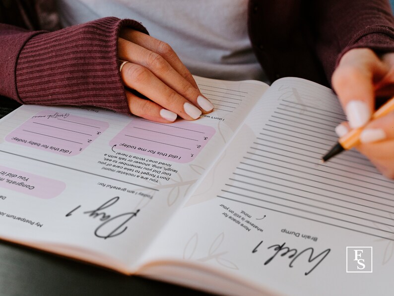 Prayer and Wellness Postpartum Journal | 6 Week | Printable Journal ...