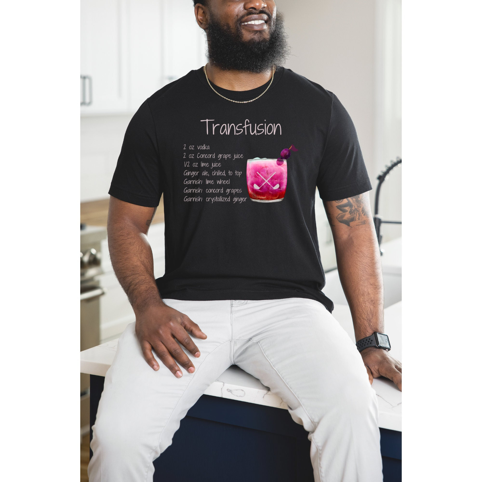 Transfusion Cocktail Tee, Vodka Cocktail, Golf Cocktail, Gift for ...