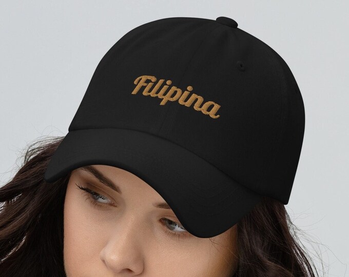Filipina Hat EMBROIDERED for Filipino, Pinay Hat, Phillippines Filipino ...