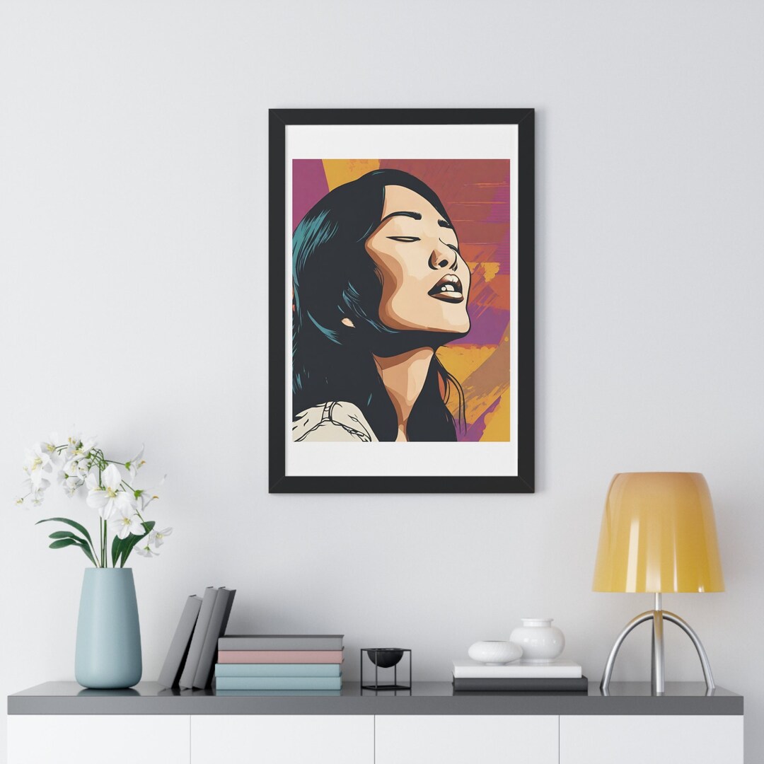 Asian Woman Framed Poster, Asian Art, Asian Poster Gift for Women ...