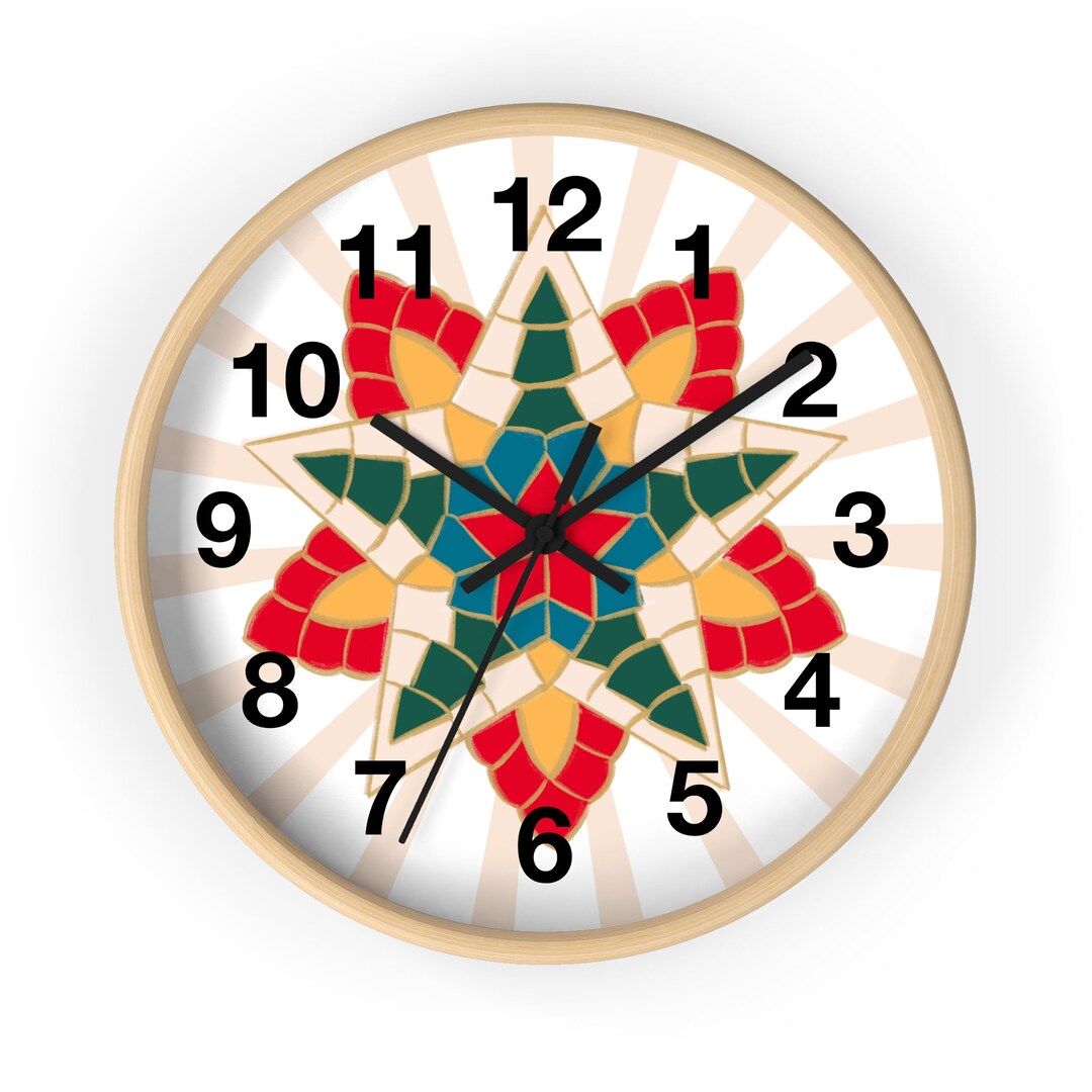 Filipino Art Wall Clock, Filipino Parol, Christmas Parol, Filipino Wall ...